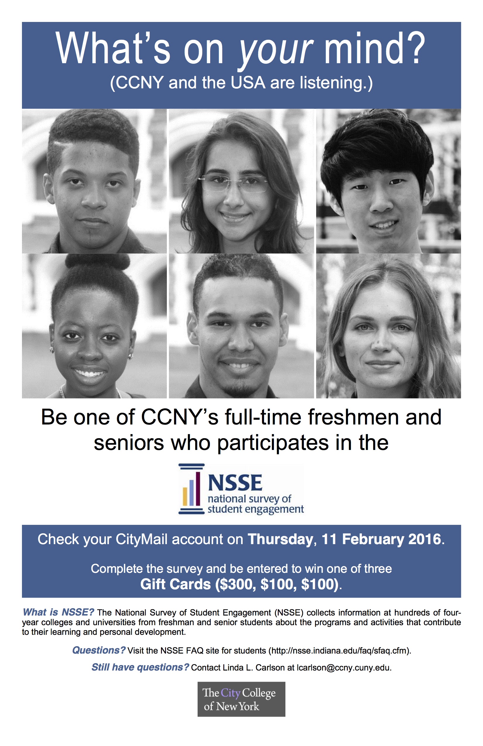 National Survey of Student Engagement (NSSE) 2016 | The City College of ...