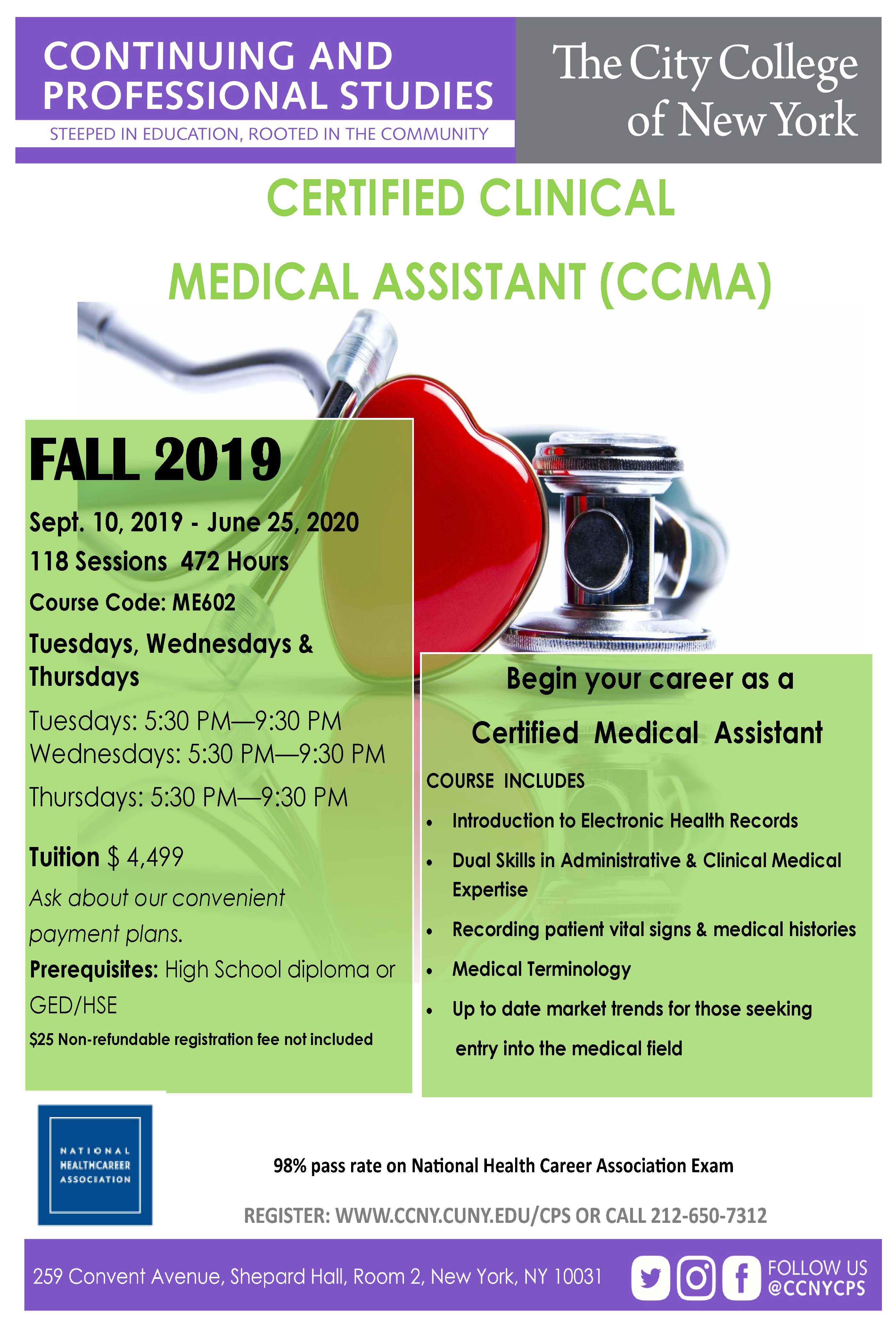Certified Clinical Medical Assistant | The City College of New York
