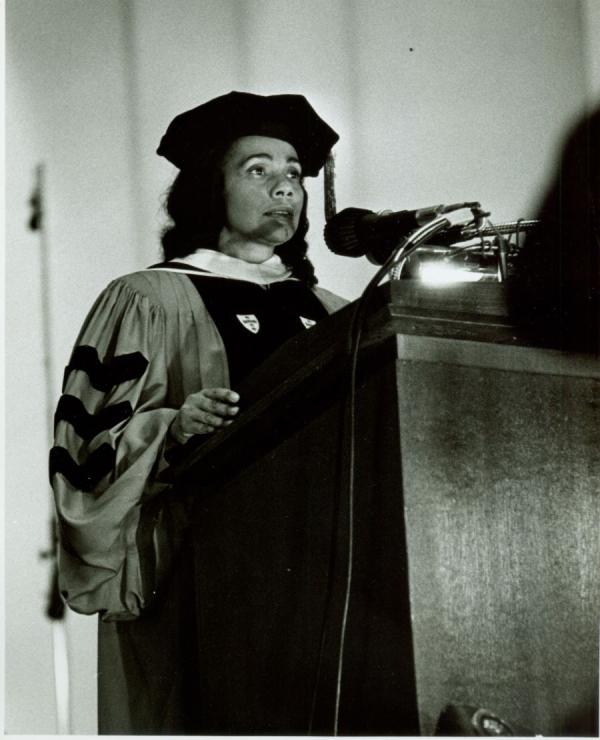Coretta Scott King speaking at commencement | The City College of New York